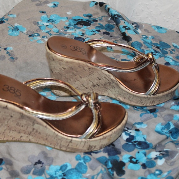 385 | Shoes | 385 Tricolor Wedge Sandals | Poshmark